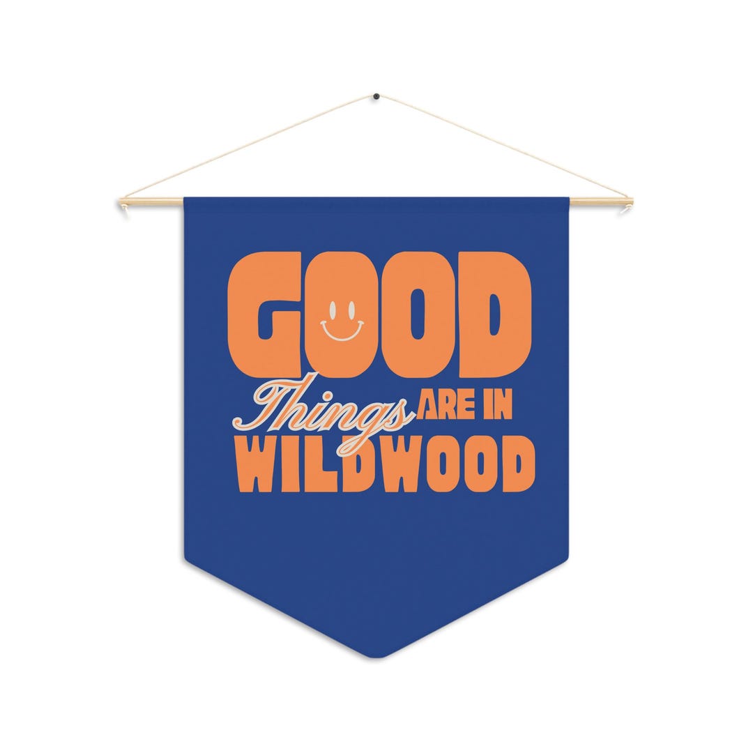 Pennant Wall Art Banner, Wildwood Pennant Decoration, Positive Vibes ...