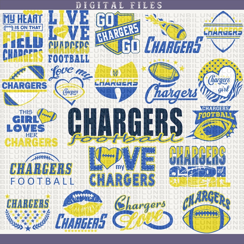 20 File,chargers Svg,chargers Png,chargers Bundle,chargers Football ...