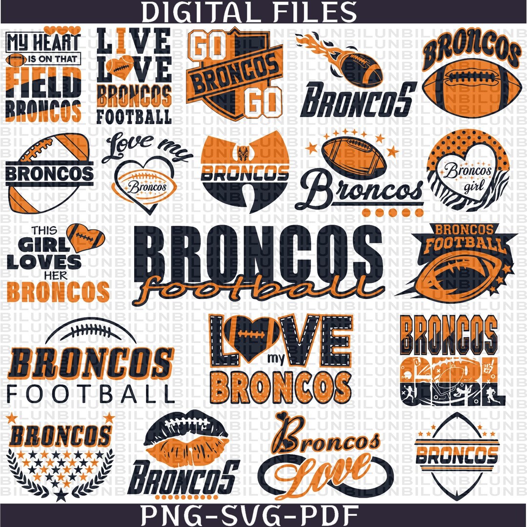 20 Files,broncos Svg,broncos Png,broncos Bundle,broncos Football,love ...
