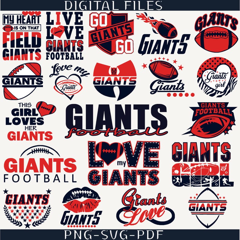 20 File,giants Svg,giants Png,giants Bundle,giants Football,love Giants ...