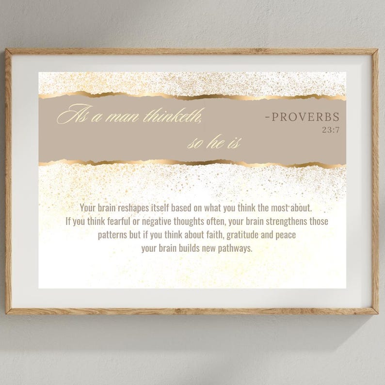 Scripture & Neuroscience Wall Art Set – Printable 8x10 Affirmation ...