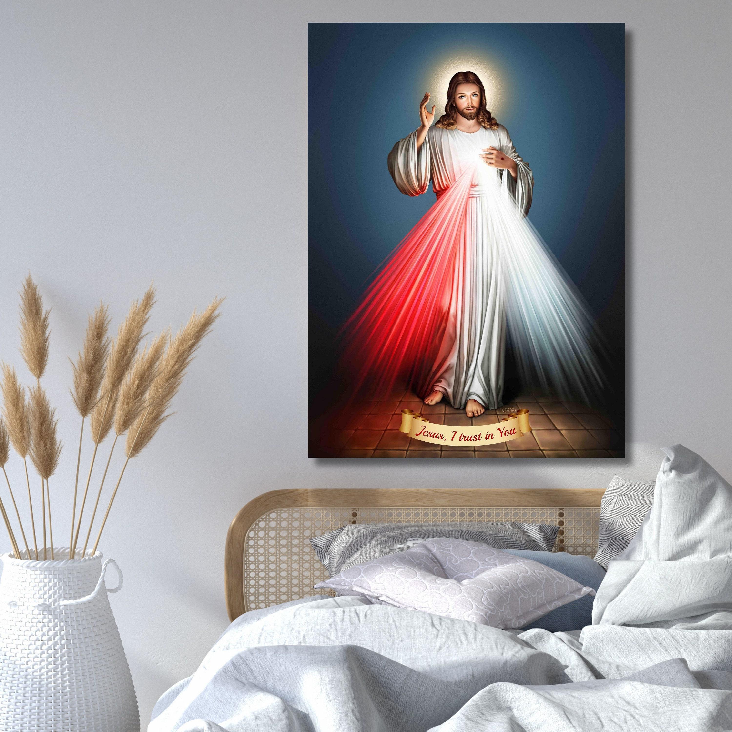 Jesus Divine Mercy I Trust in You,jesus Christ Painting,jesus Poster ...
