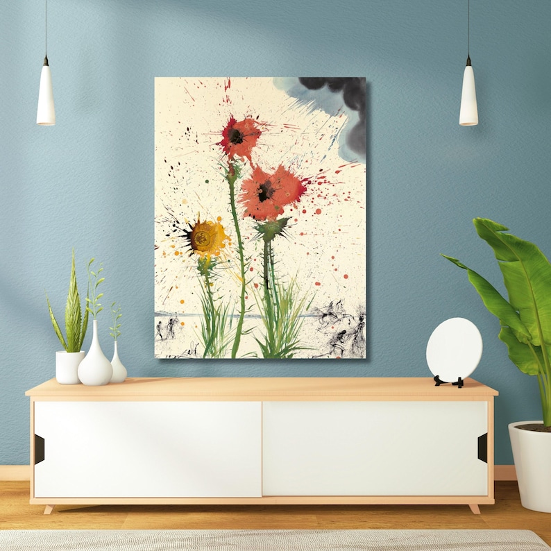 Salvador Dali-spring Explosive Canvas Wall Art,flower Poster,salvador ...