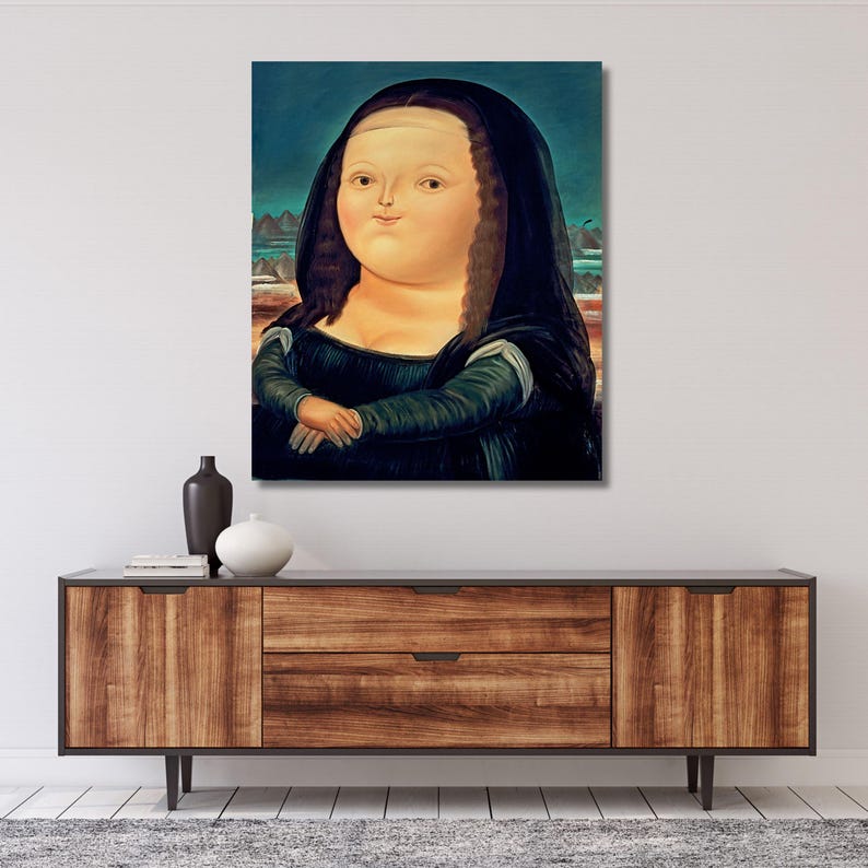 Mona Lisa by Fernando Botero Canvas Wall Art,botero Art,huge Canvas ...