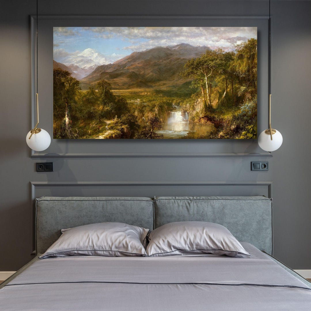 Frederic Edwin Church-the Heart of Andes Canvas Wall Art,waterfall ...