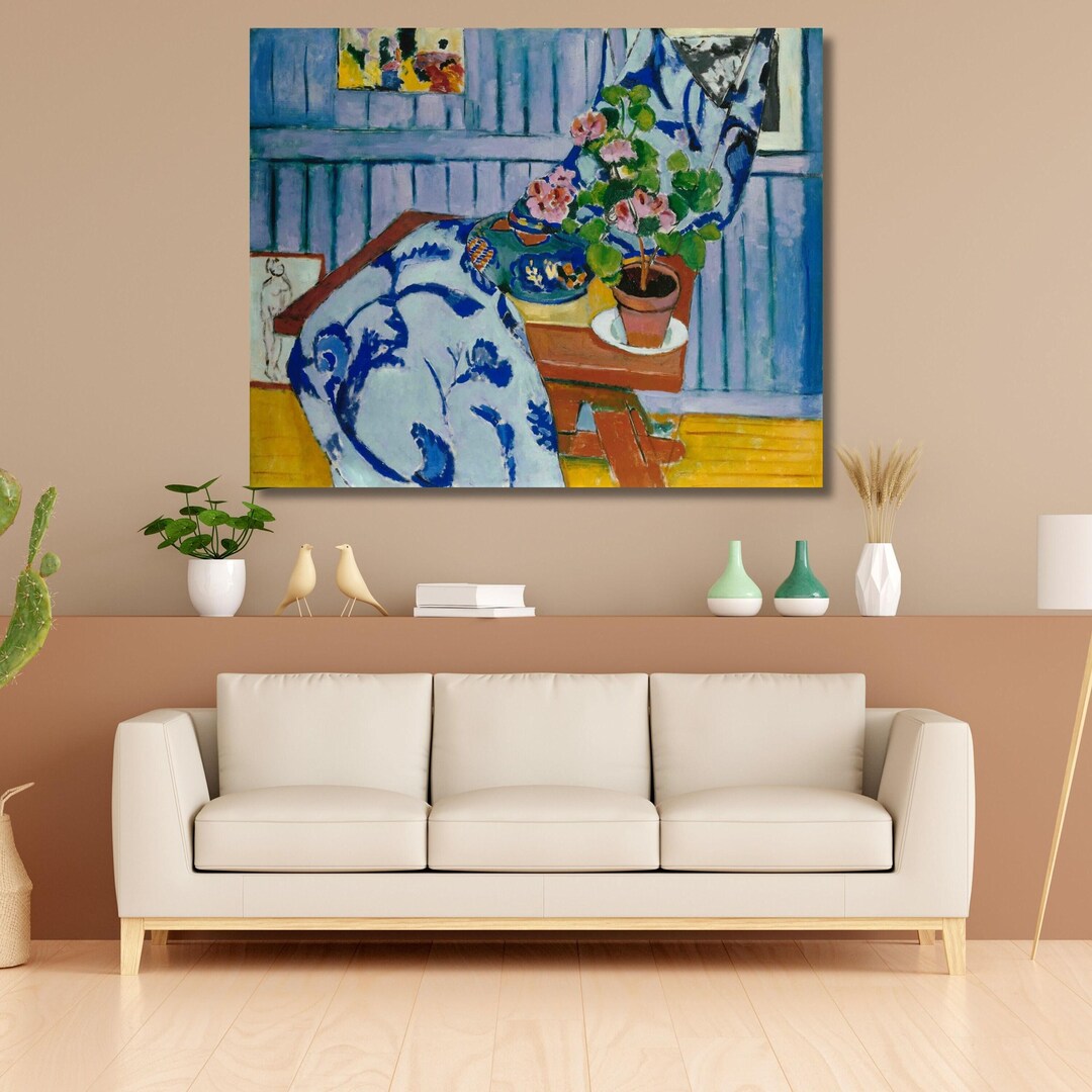 Henri Matisse-still Life With Geraniums (1910) Canvas Wall Art,vintage ...