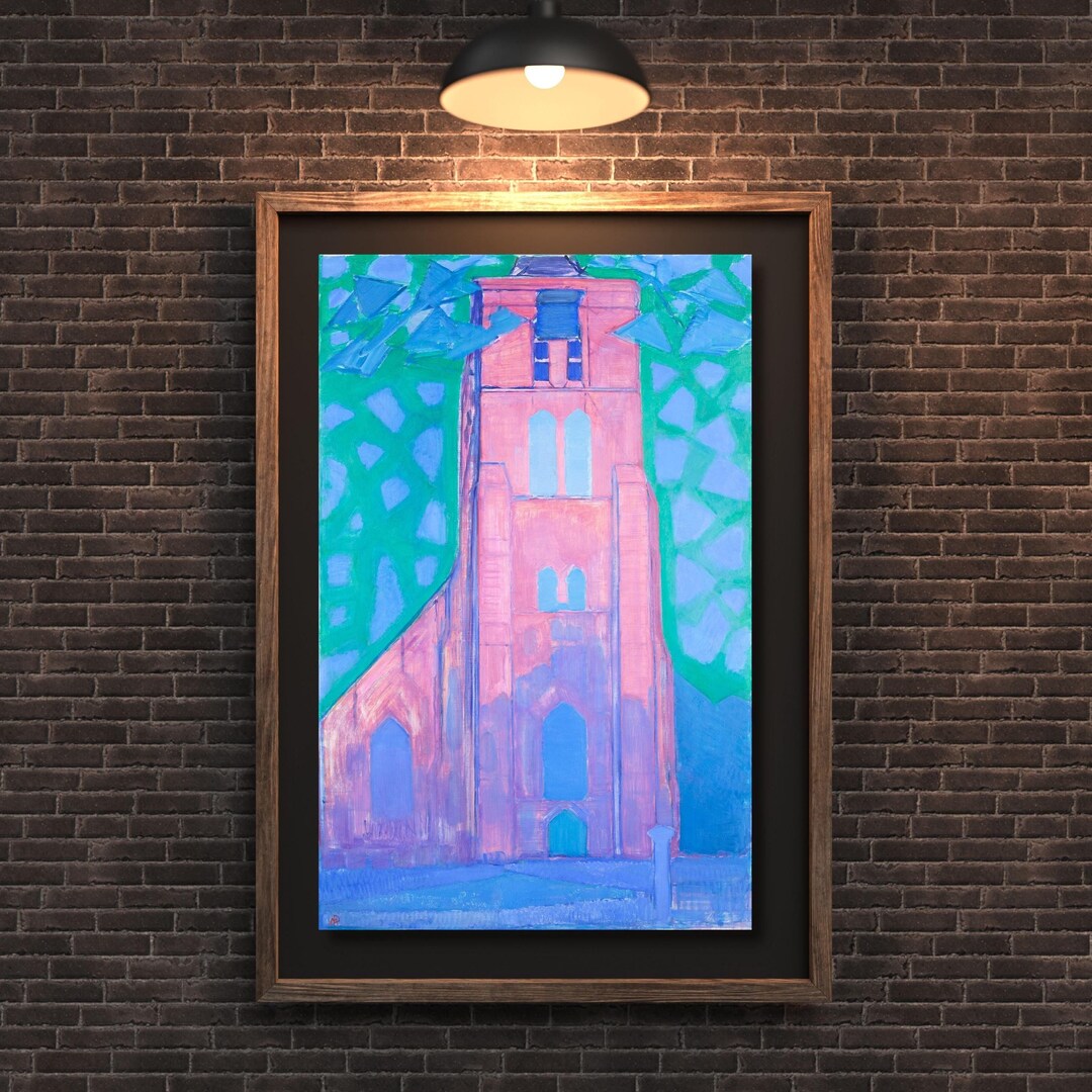 Piet Mondrian-church Tower at Domburg (1911 Canvas,home Decor,painting ...