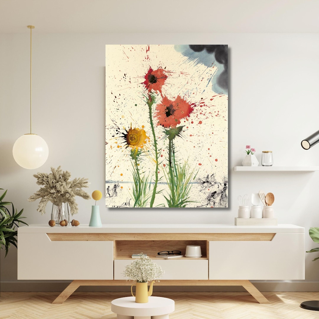 Salvador Dali-spring Explosive Canvas Wall Art,flower Poster,salvador ...