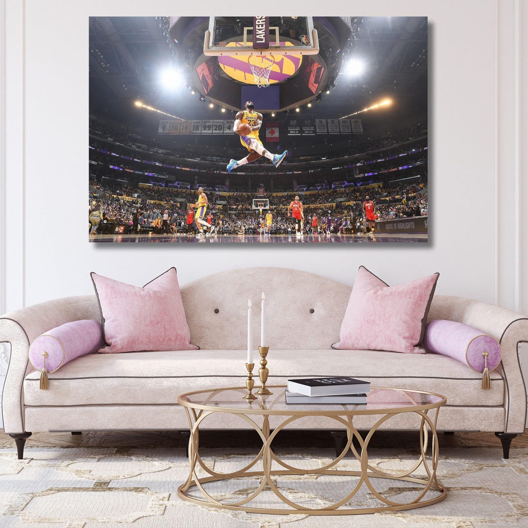 Lebron James Dunk Poster,lebron James Poster,los Angeles Lakers Print ...