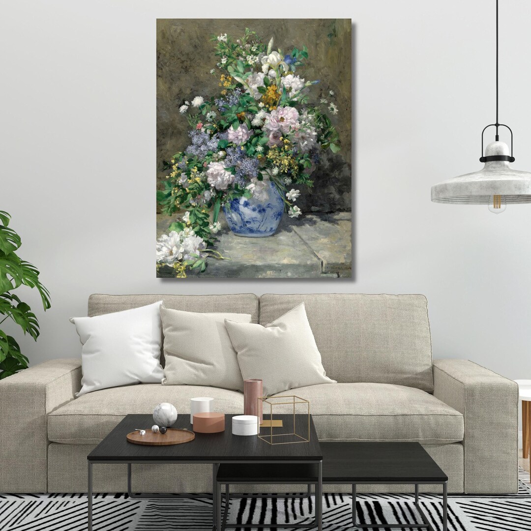 Pierre Auguste Renoir-spring Bouquet Canvas Wall Art,flower Print ...