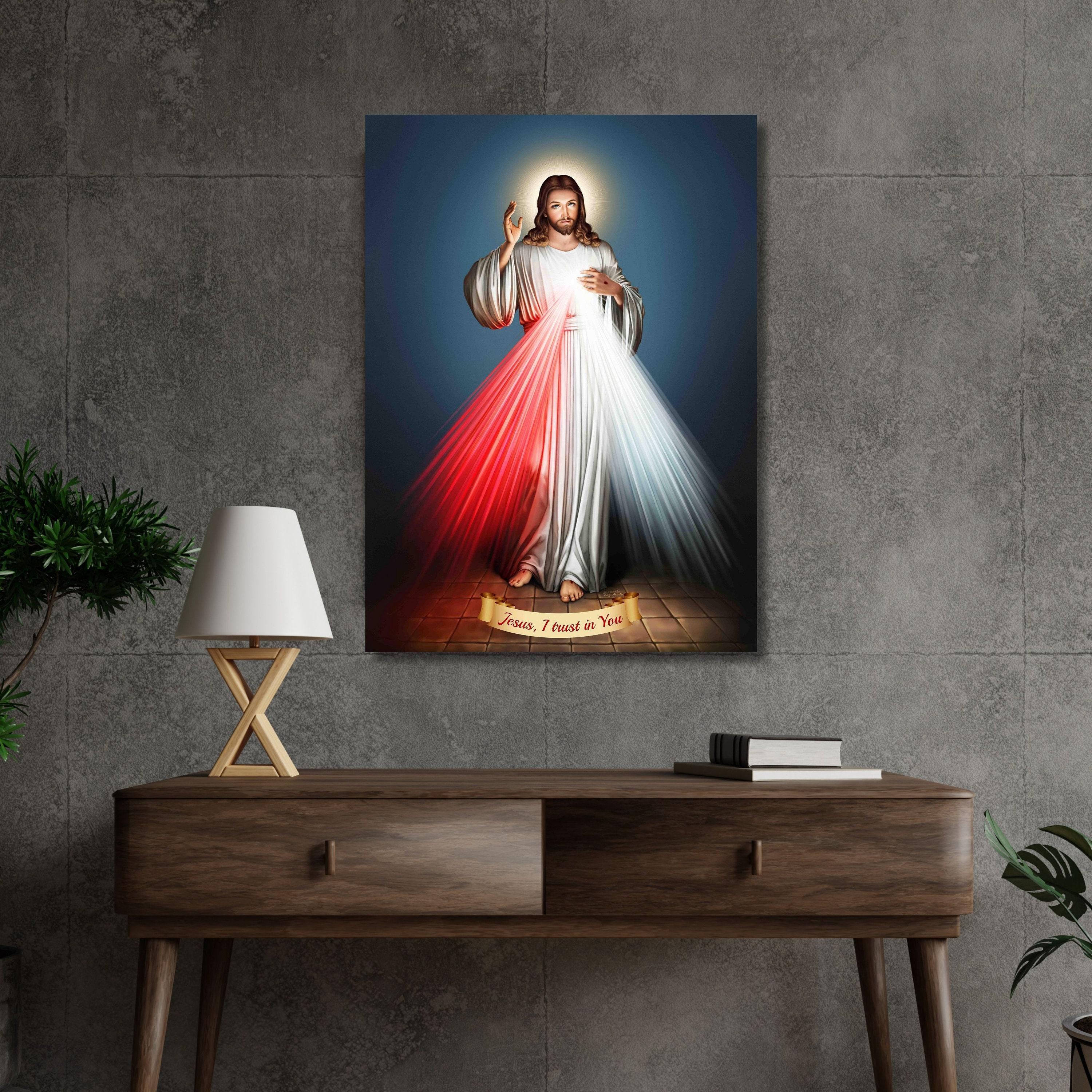 Jesus Divine Mercy I Trust in You,jesus Christ Painting,jesus Poster ...