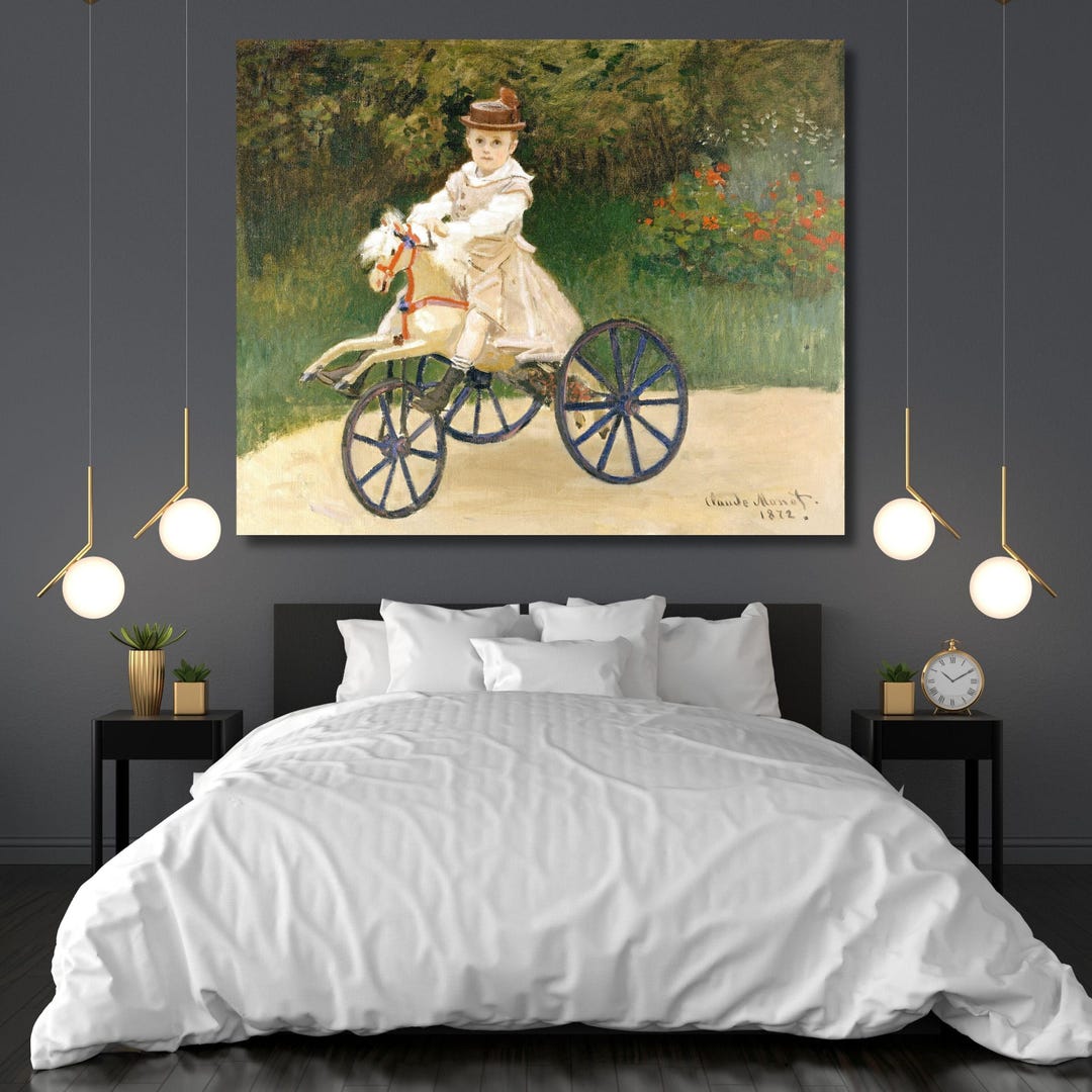 Claude Monet-jean Monet on His Hobby Horse (1872)canvas Wall Art,print ...
