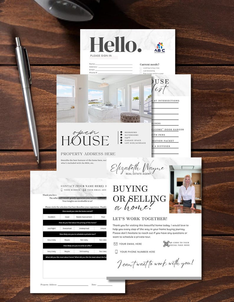 Editable Open House Packet | Real Estate Digital Download | Time-saving ...