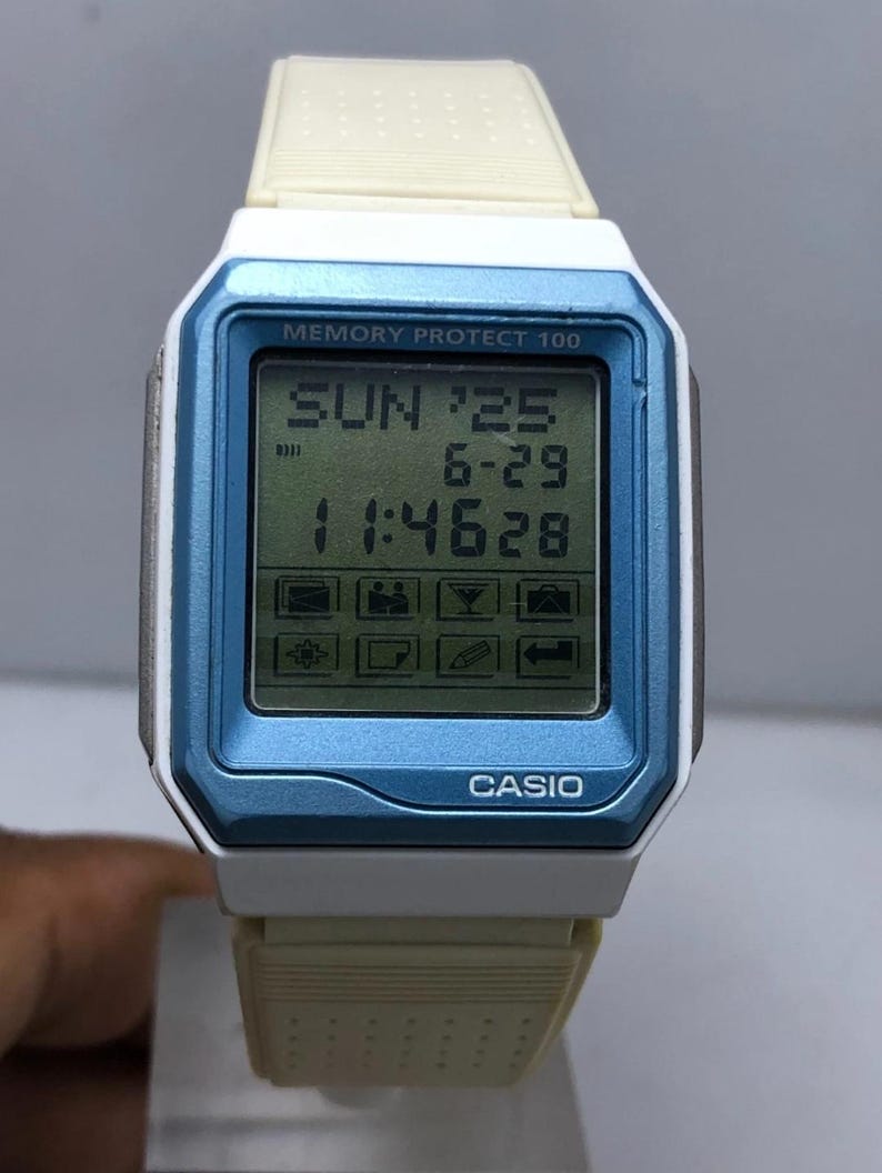 Vintage Casio Data Bank 1493 VBD-101JIM Touch Screen Memory Protect 100 ...