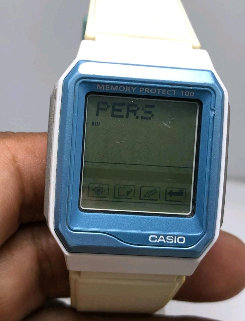 Vintage Casio Data Bank 1493 VBD-101JIM Touch Screen Memory Protect 100 ...