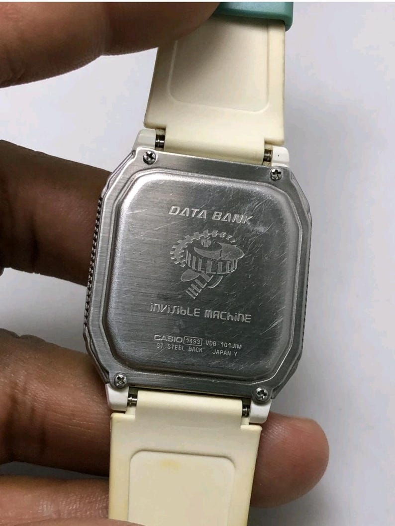 Vintage Casio Data Bank 1493 VBD-101JIM Touch Screen Memory Protect 100 ...
