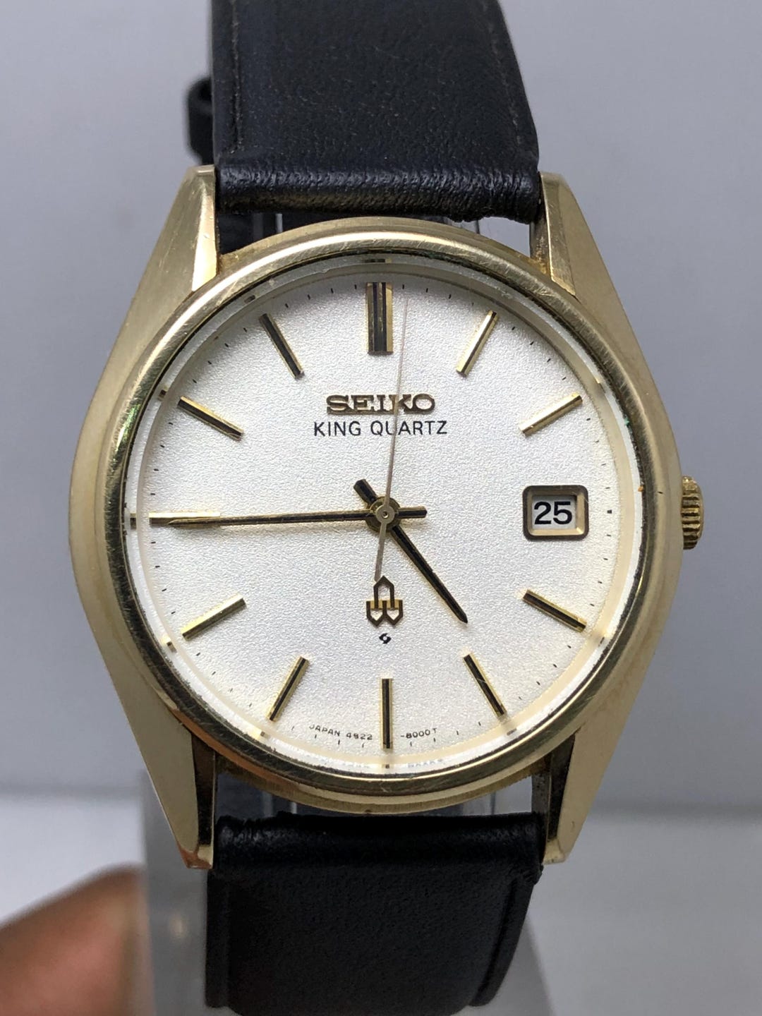 Vintage Seiko King Quartz 4822-8000 White Dial Cap Gold Men's ...