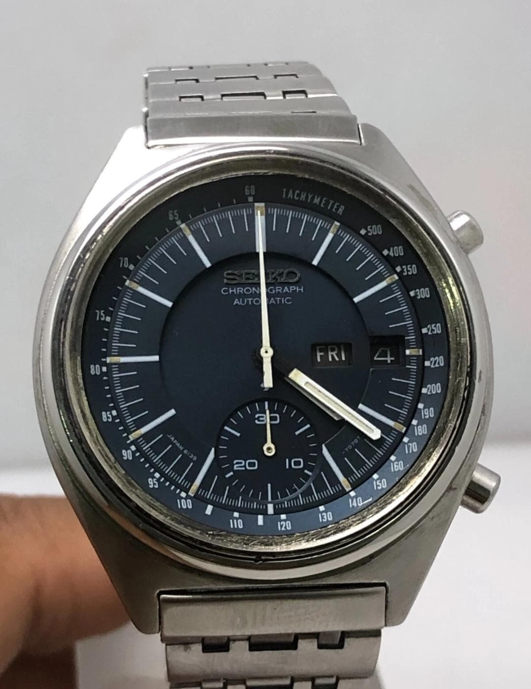 Vintage Seiko 6139-7070 'baby Jumbo' Chronograph Automatic 17 Jewels ...