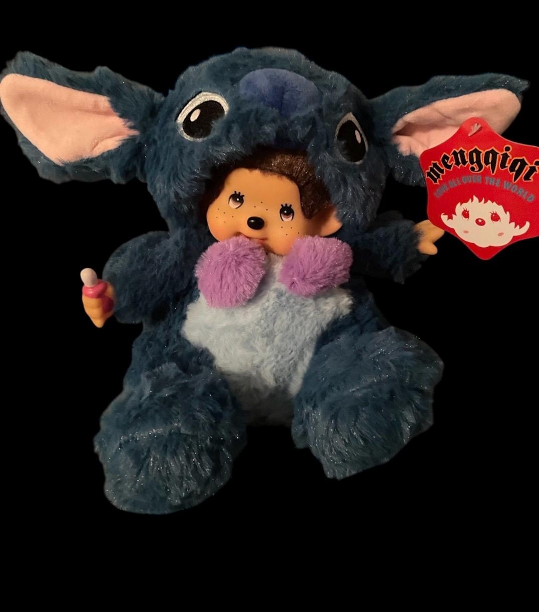 Monchichi Dressed up as Stitch Plush Doll, #stitch#monchichi - Etsy