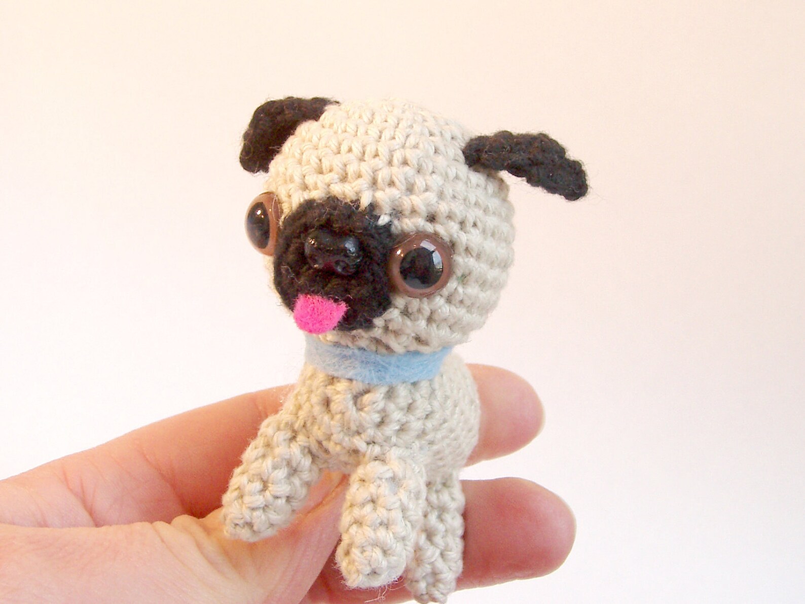 Crochet Pug Dog Pattern Pdf Miniature Animal Crochet - Etsy