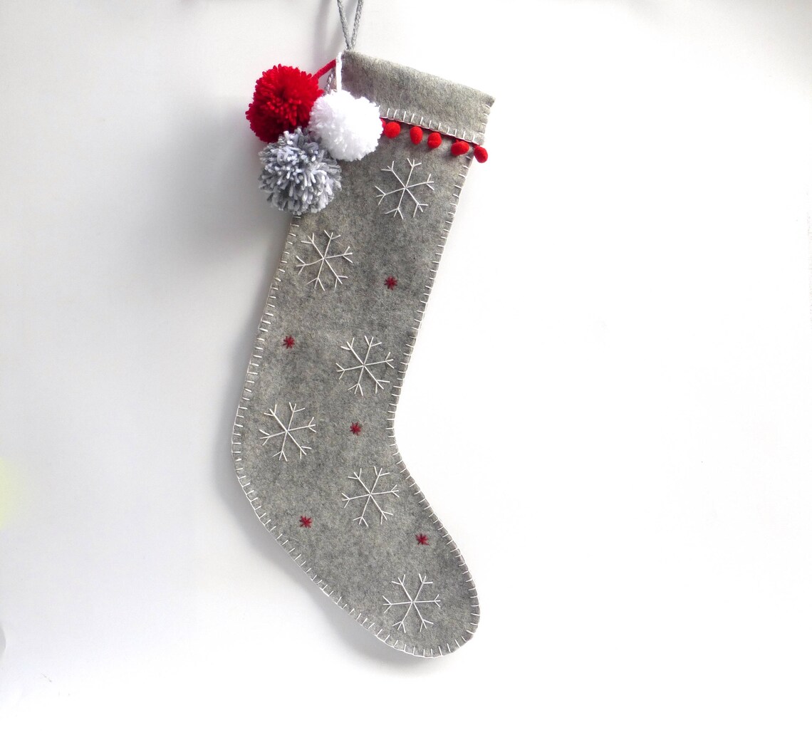 Wool Felt Christmas Stocking Pattern, Easy Sewing (PDF Pattern) - Etsy