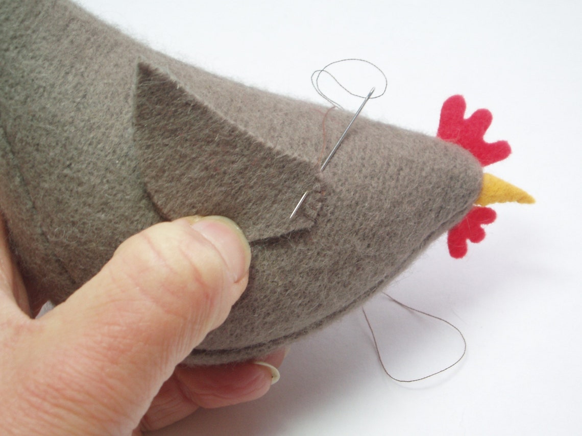 Wool Hen Sewing Pattern, Felt Plush Ornament (PDF Pattern) - Etsy
