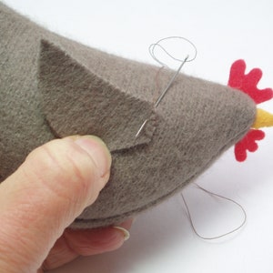 Wool Hen Sewing Pattern, Felt Plush Ornament (PDF Pattern) - Etsy