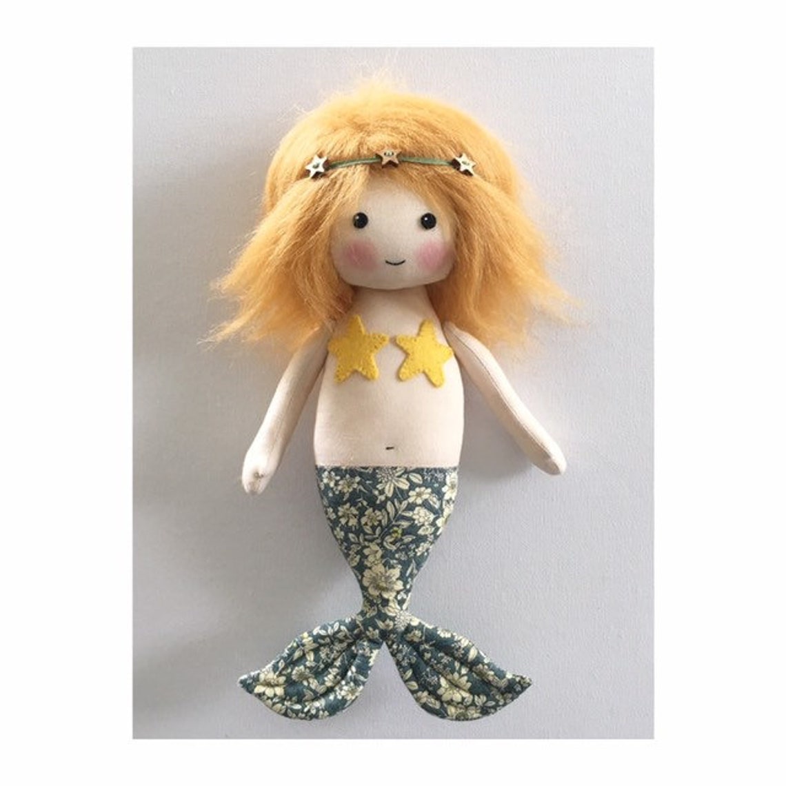 Mermaid Doll Pattern PDF Rag Doll Pattern Cloth Doll Mermaid - Etsy