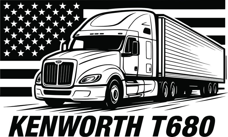 American Truck SVG Bundle: Peterbilt, Kenworth, Freightliner (vector ...