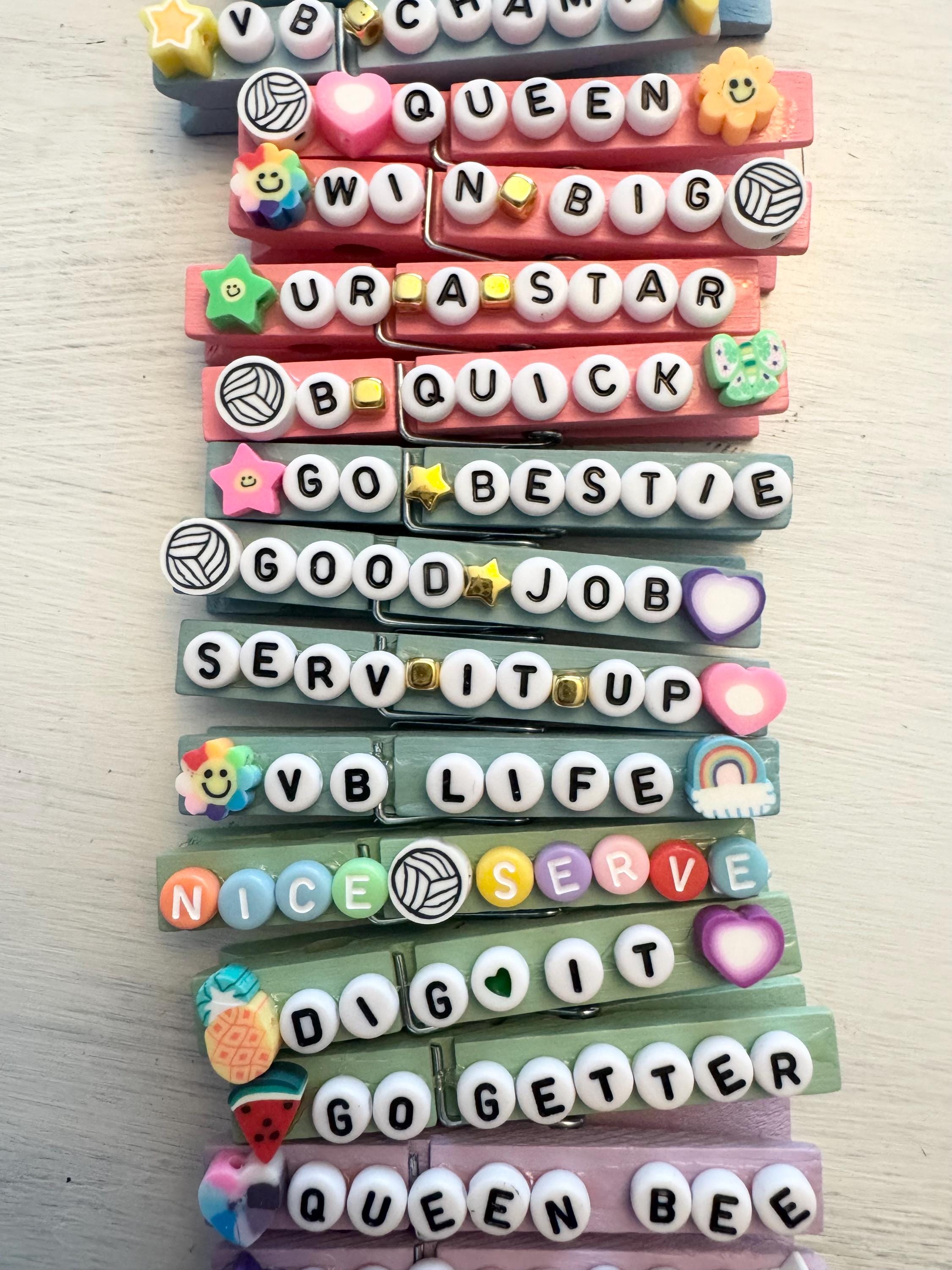 Volleyball Spirit Pins: Tournament Team Good Luck Charms Clips - Etsy