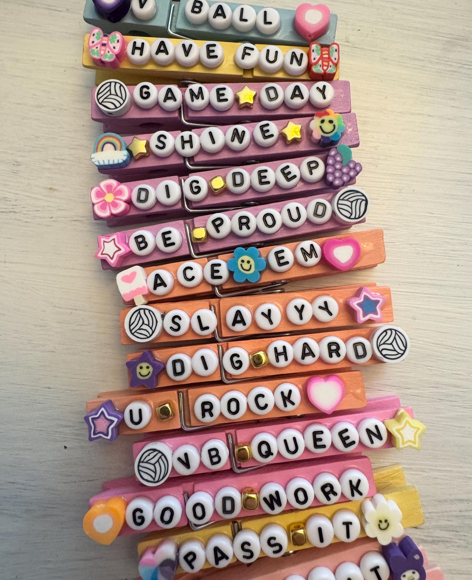 Volleyball Spirit Pins: Tournament Team Good Luck Charms Clips - Etsy