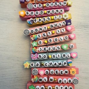 Volleyball Spirit Pins: Tournament Team Good Luck Charms Clips - Etsy
