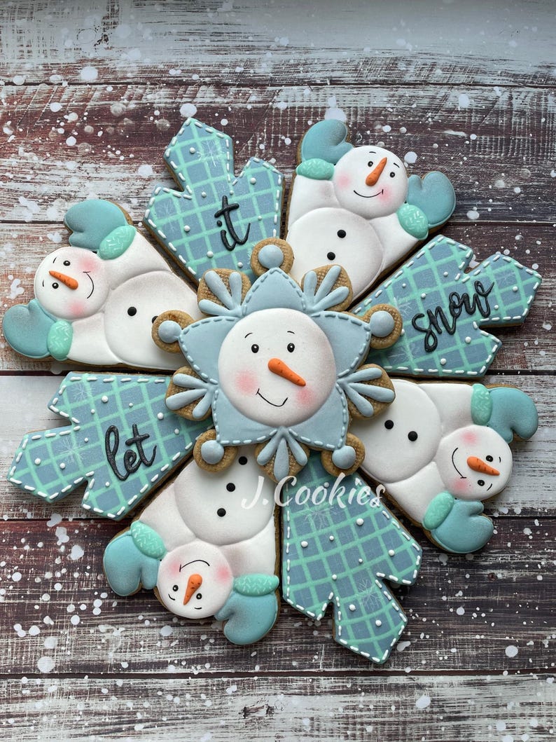 PLATTER Snowmen, Cookie Cutters #1419 - Etsy