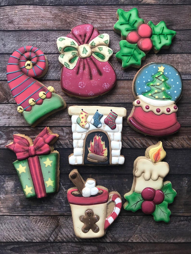 Christmas With Fireplace, Cookie Cutter #L267 - Etsy