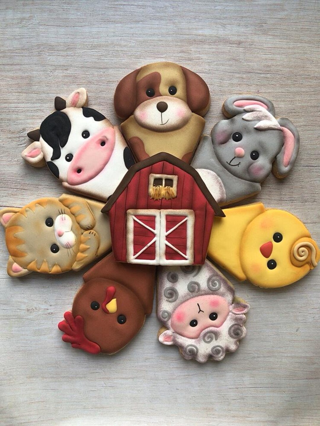 Farm Animal Platter With Tractor, Cookie Cutter #496 - Etsy
