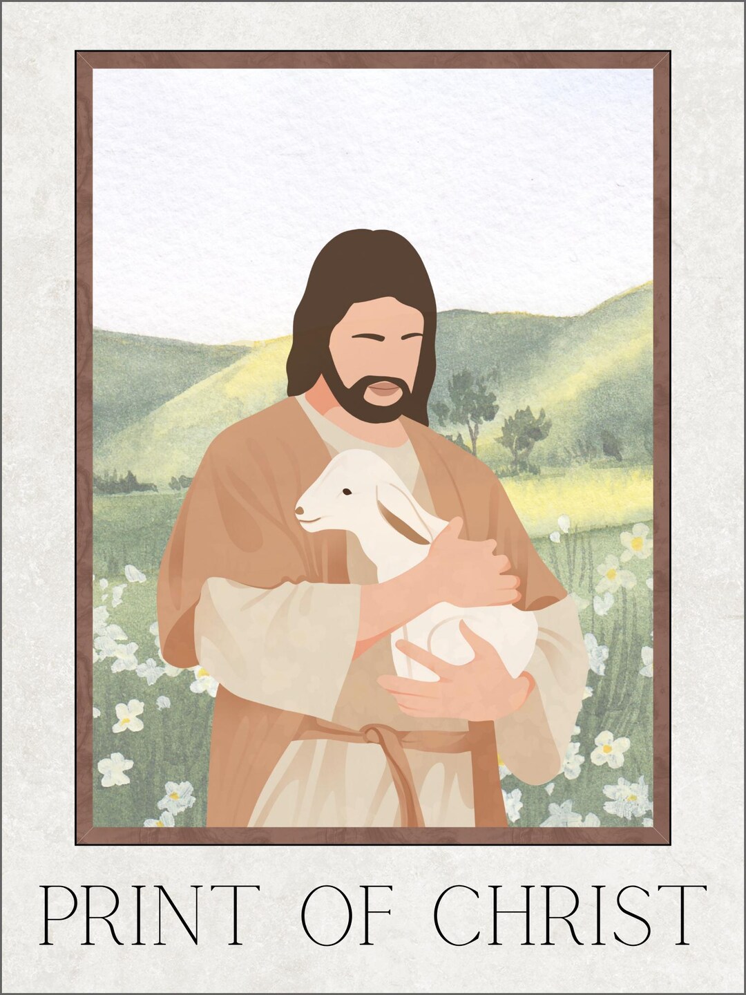 Simple Jesus Christ Painting: Christian Home Decor (digital Download ...
