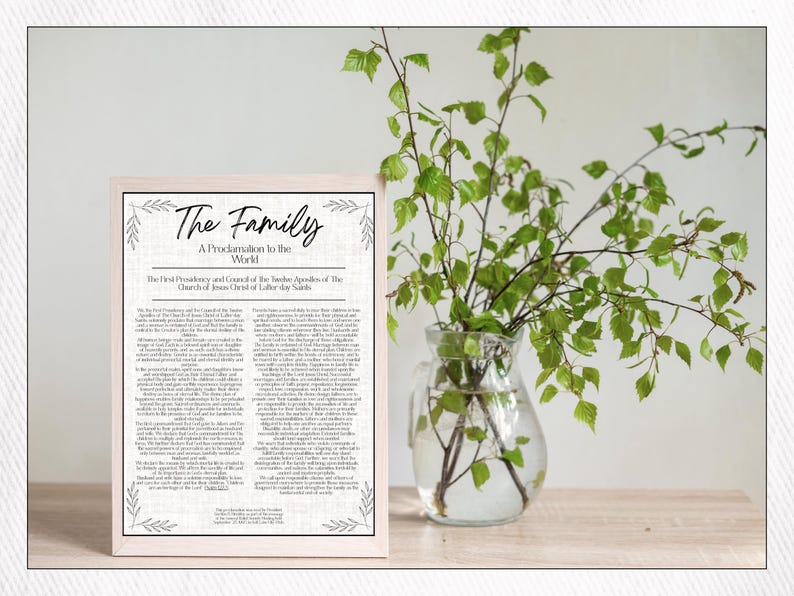 The Family Proclamation: LDS Digital Print (digital Download) - Etsy