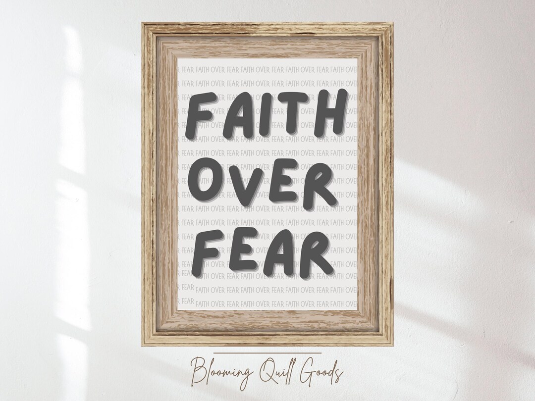 Faith Over Fear (digital Print) Trending Christian Wall Art, Multiple ...