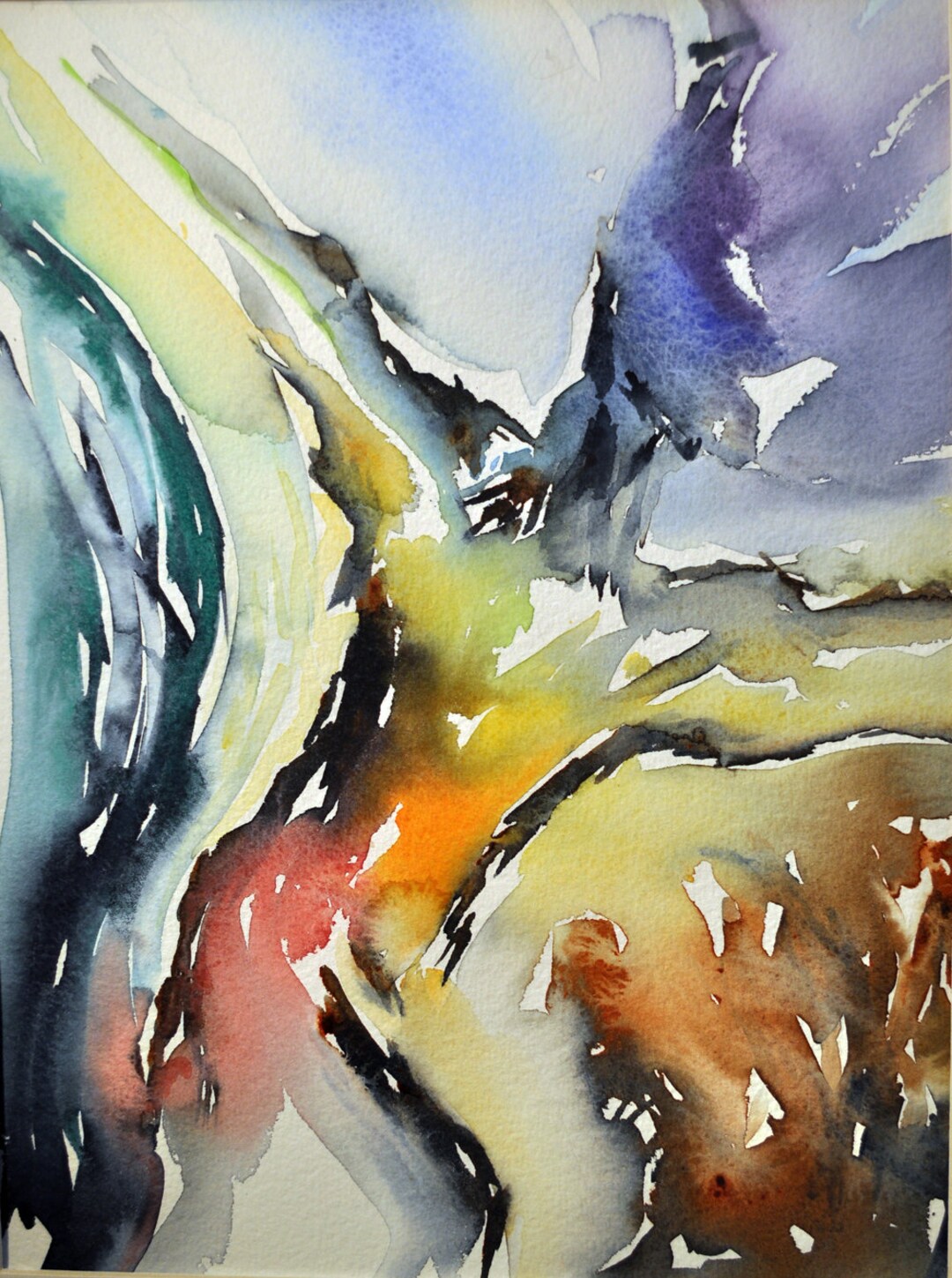 Original Watercolor Painting by Artist John Carollo chakra 1 - Etsy