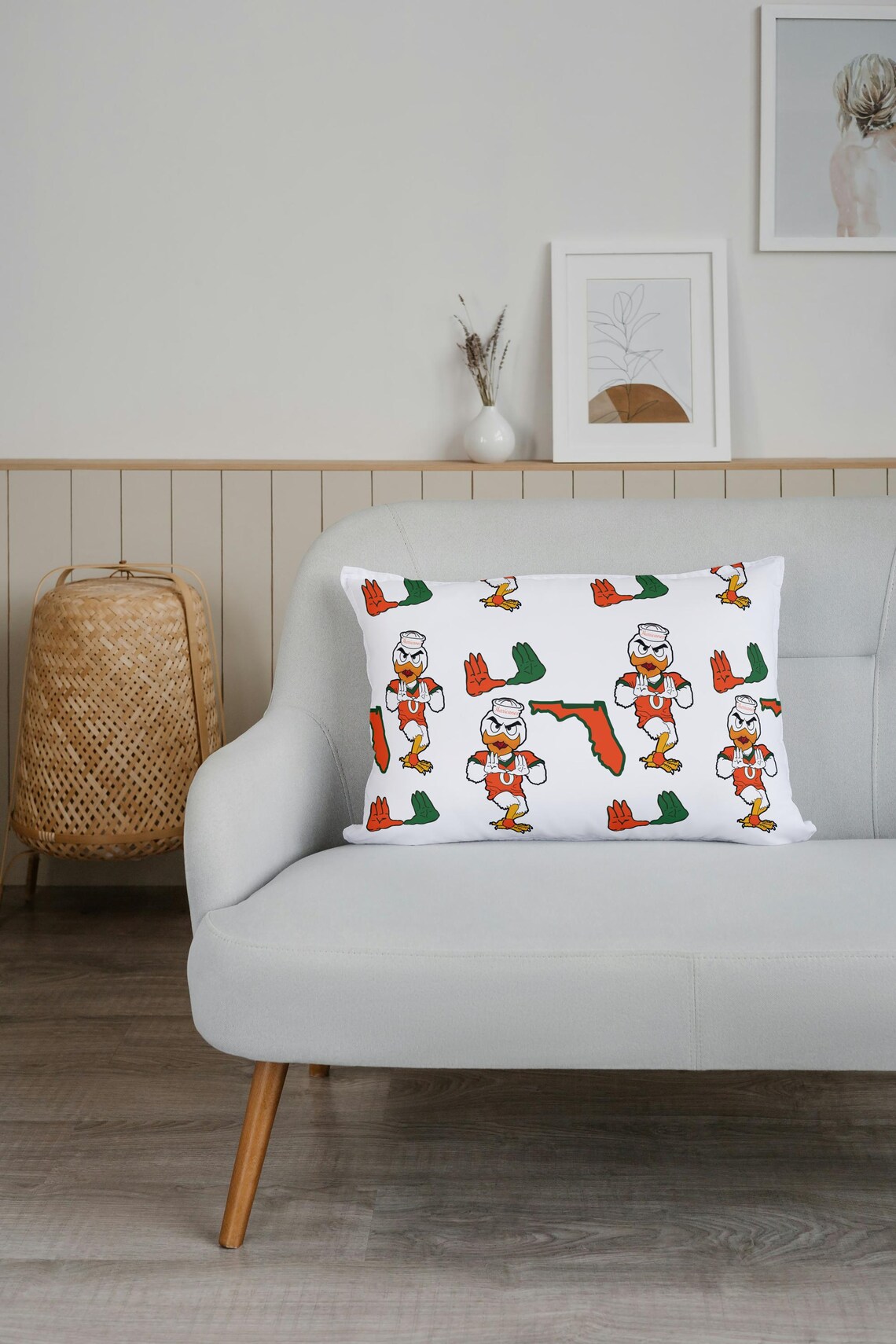Miami Football Digital Seamless Print | College Game Day Crane Pattern ...
