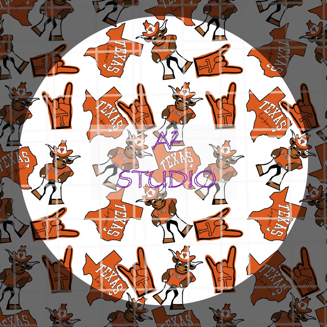 Texas Football Seamless Pattern | Longhorn Football Digital Seamless ...