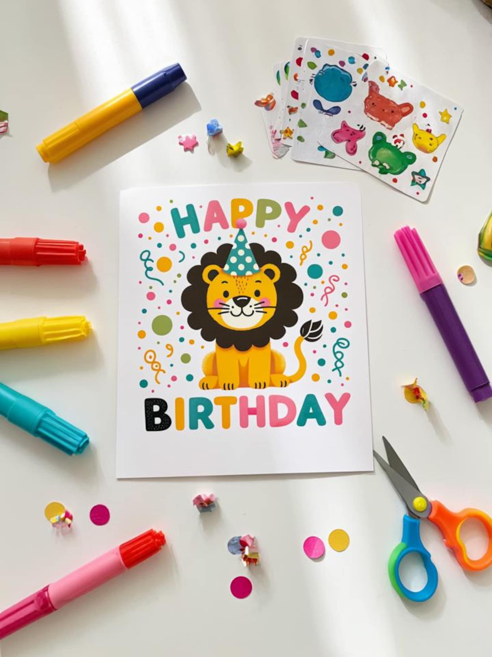 Happy Birthday Card: Printable Party Decor (digital Download) - Etsy