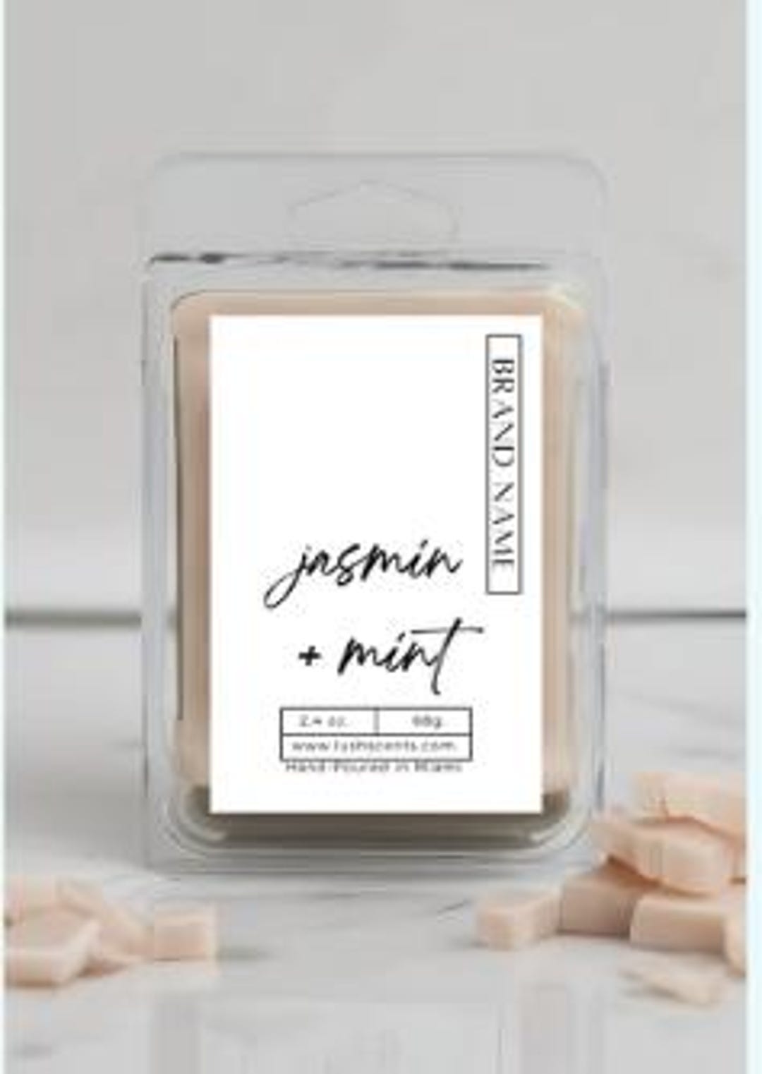 Editable Canva Wax Melt Label Template, Minimal Wax Tart Label ...