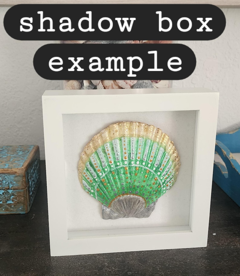 Hand Painted Scallop Shell Coastal Wall Art, Nautical Decor, Beach Gift ...