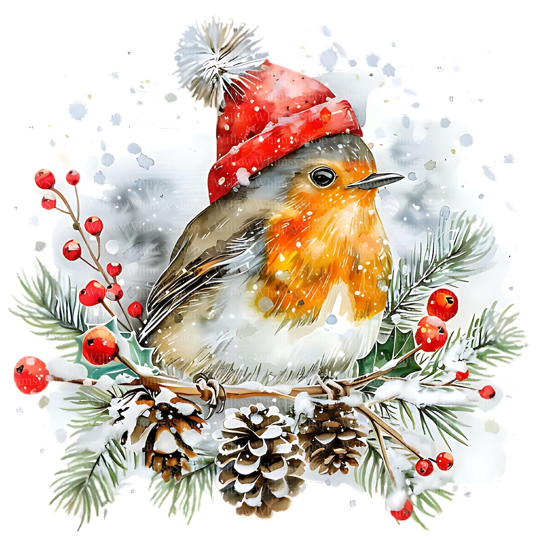 Watercolor Christmas Animals Clipart | Winter Forest Jpgs (instant ...