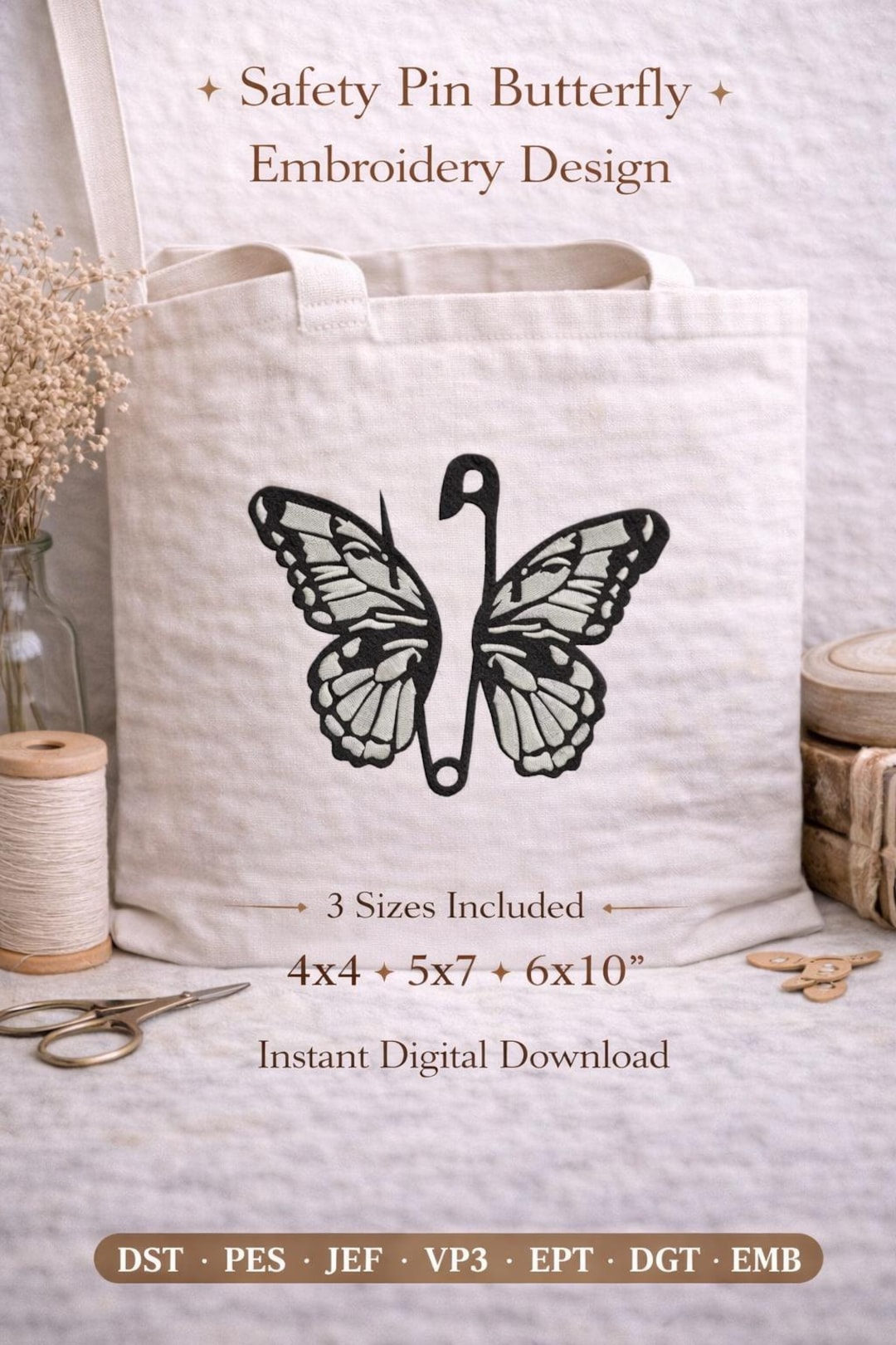 Butterfly Wings Embroidery Design| Unique Butterfly Art | Instant ...