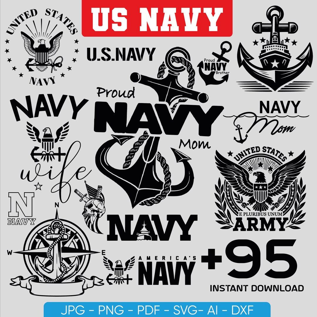 US Navy SVG-Bundle - 95 Dateien für Cricut Crafts - Etsy.de
