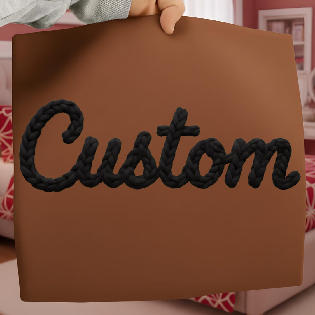 Custom Word PNG & Faux Yarn Text | Personalized Crochet Letter Design ...