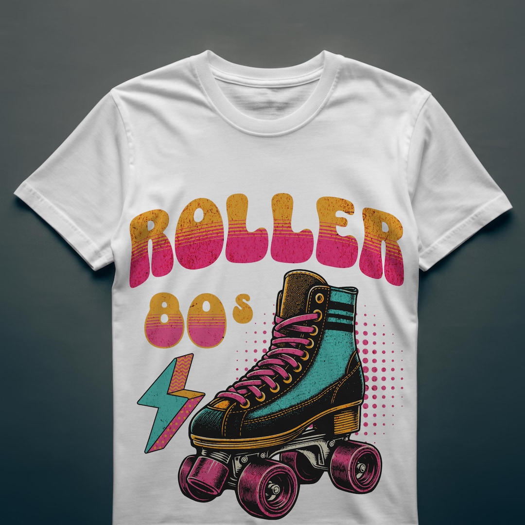 Retro 80s Roller Skate Design Neon Disco PNG Sublimation Png - Etsy