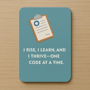 Medical Coder Affirmation Cards & Mini Poster Printable Motivational ...